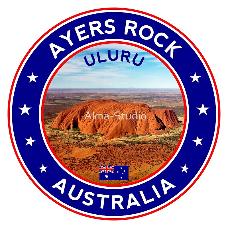 "Ayers Rock, Uluru, Australia, circle" by Alma-Studio | Redbubble