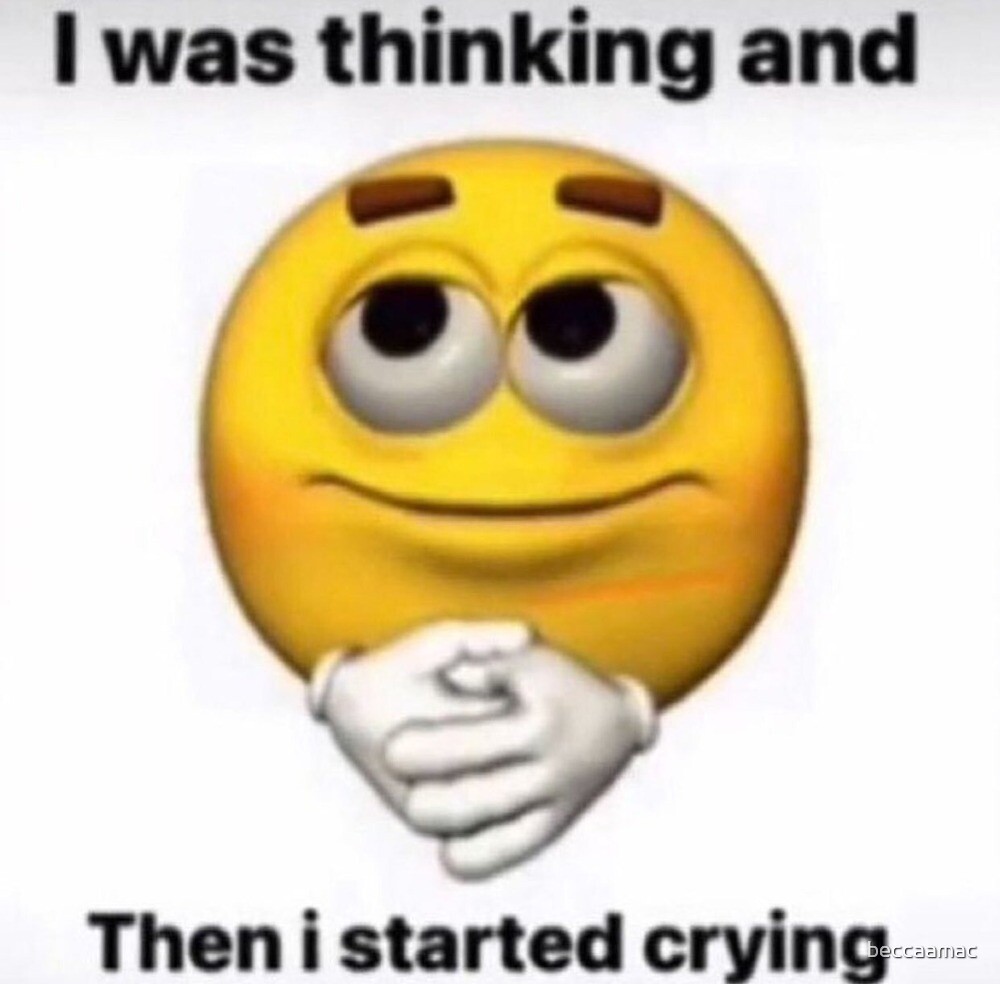 "Emoji Meme Thinking" by beccaamac | Redbubble