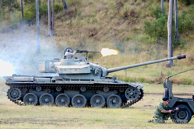 "Centurion Tank firing .50 caliber machine gun" by Craig Stronner ...