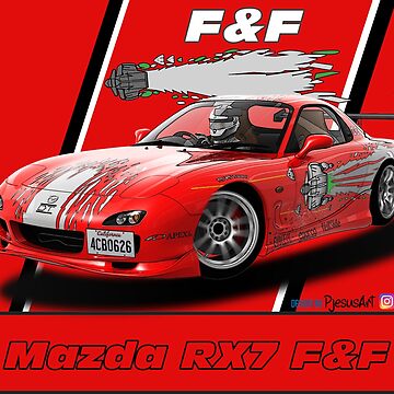 "F&F Mazda RX7" Sticker for Sale by pjesusartrb | Redbubble