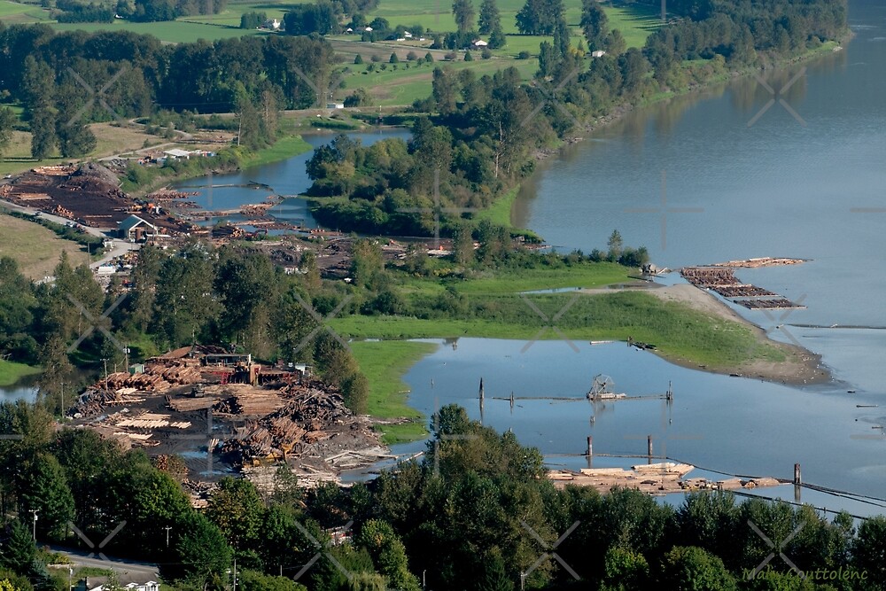"View of Mission and Fraser River, BC" by MaluC | Redbubble