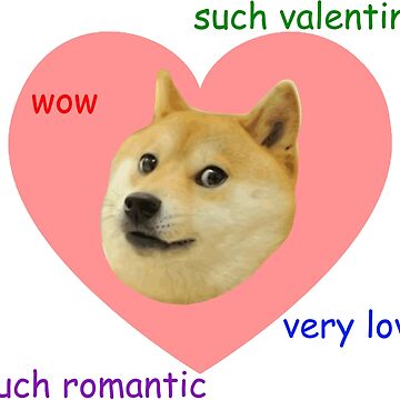 "Doge Much Valentines Day Very Love Such Romantic" Greeting Card for ...