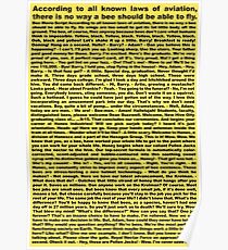 Bee Movie Script Meme: Posters | Redbubble