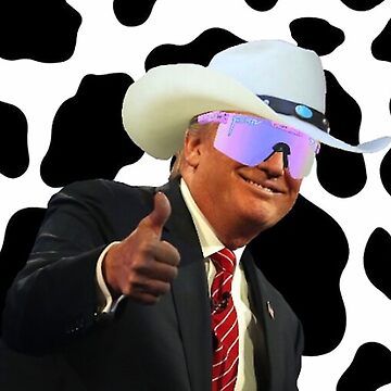 "Trump Merch Cow Print Cowboy Hat" iPhone Case for Sale by CaraBrooksa ...