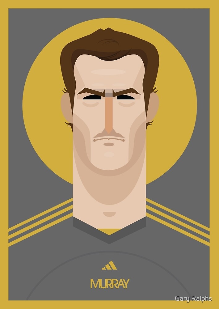 "Andy Murray Tennis Illustration" by Gary Ralphs | Redbubble