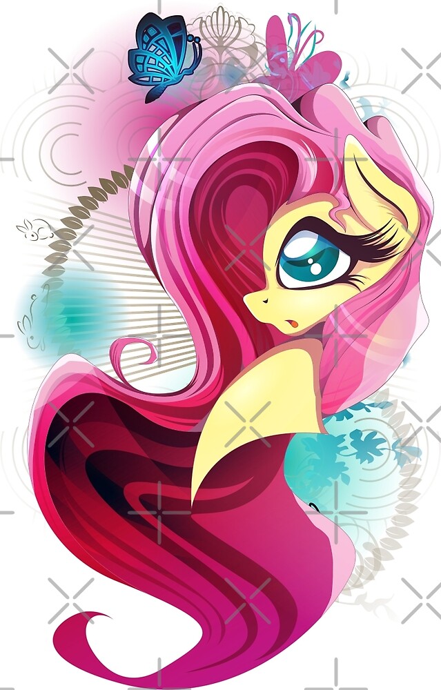 "Fluttershy - card edition" by RarieDash | Redbubble