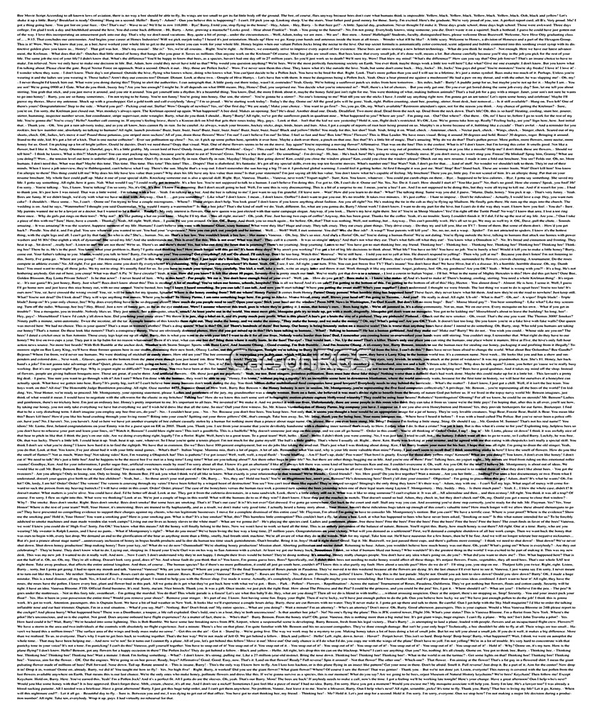"Bee Movie Entire Script HD" by CarsonRGS | Redbubble