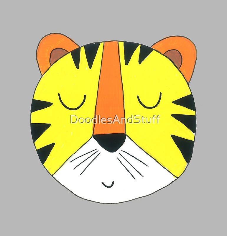 "Chill Tiger" by DoodlesAndStuff | Redbubble