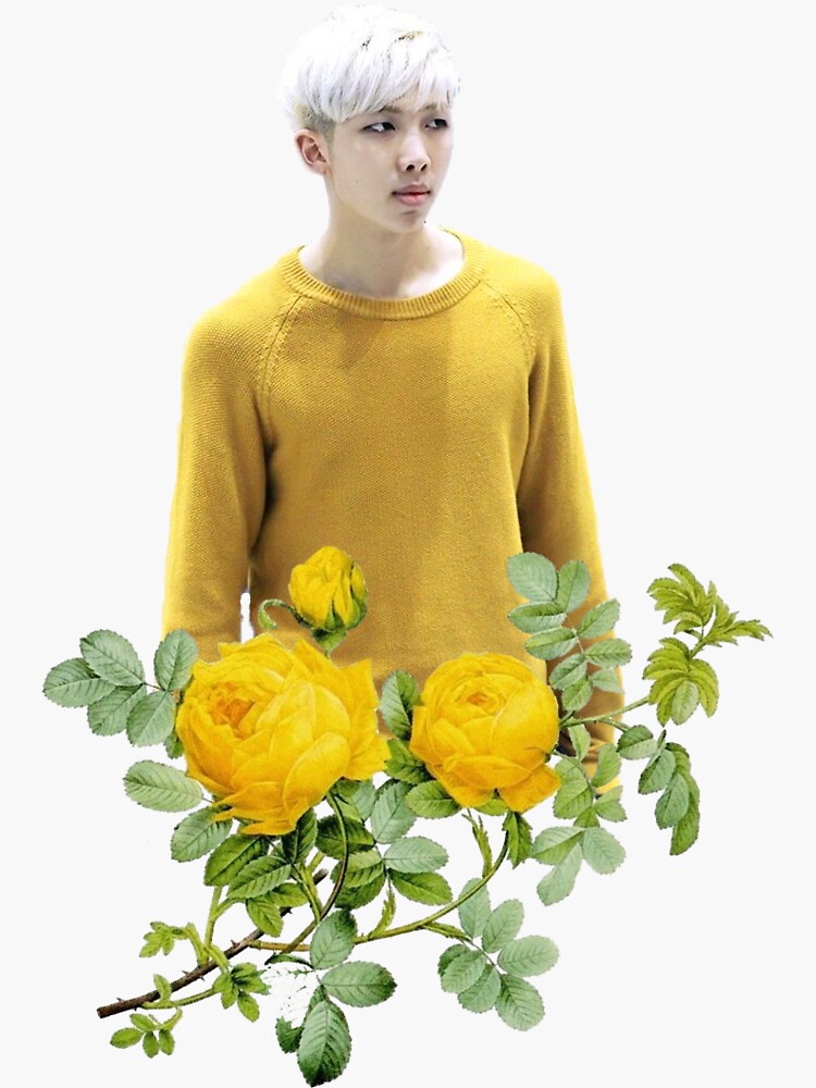 "Yellow RM BTS" Sticker by blosskitty | Redbubble