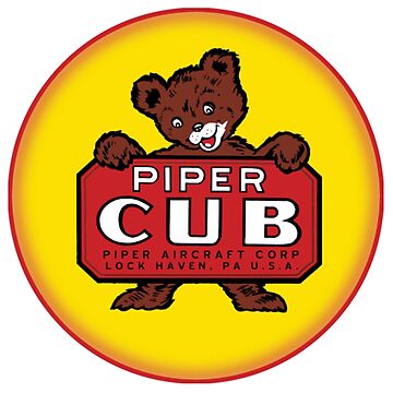 "Piper Cub Aircraft" Sticker for Sale by oconutcchange | Redbubble