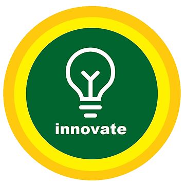 "Innovate light bulb design" Sticker for Sale by Joeycdg | Redbubble