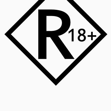 "Letter R = R18+" Sticker for Sale by SmartTees | Redbubble
