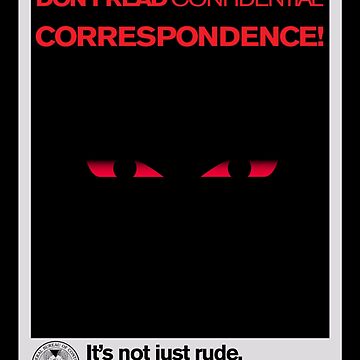 "CONTROL Don_t Read Confidential Correspondence " Sticker for Sale by ...