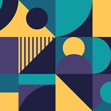 "Purple Yellow and Teal Mid Century modern pattern | Bauhaus patterns ...