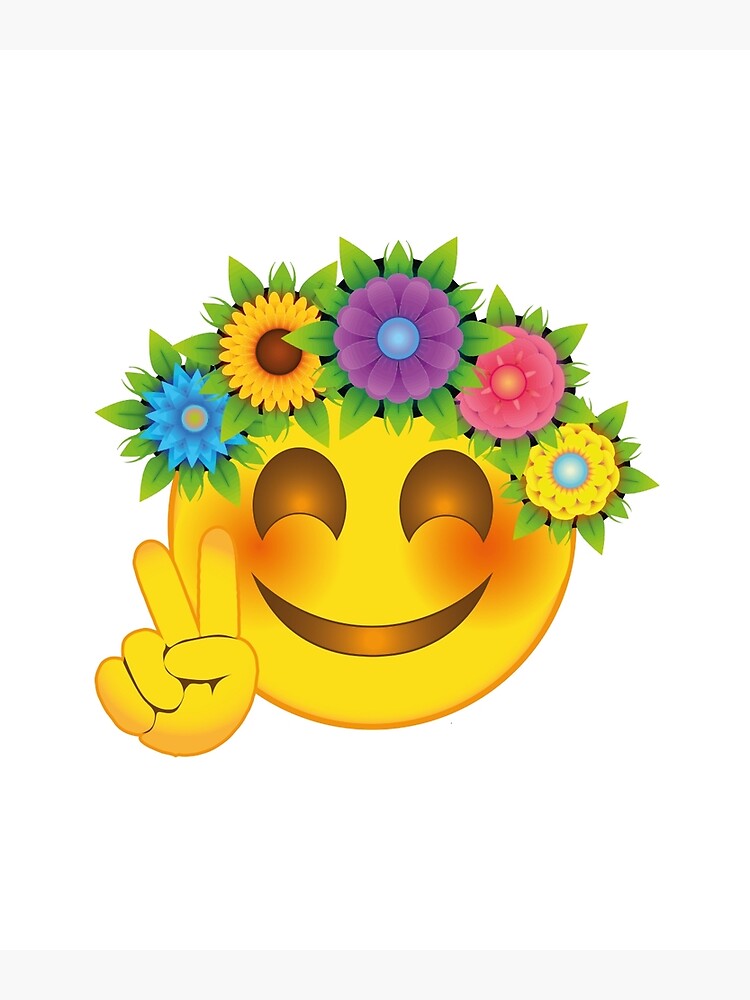 Poster « Smiley Hippie Fleur Enfant Emoticon », par ckandrus | Redbubble