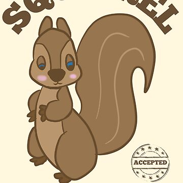 "Squirrel Squad, Standing Squirrel With Pink Rosy Cheeks" Sticker for ...
