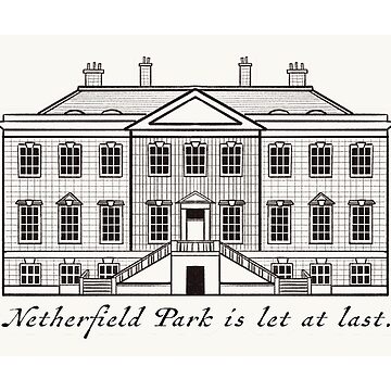 "Sketch Drawing of Netherfield Park Pride and Prejudice" Sticker for ...