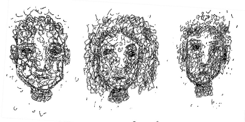 "Squiggle Faces" by Isaac Smith | Redbubble