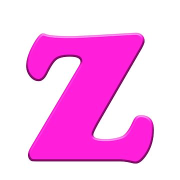 "Alphabet Letter Z Pink" Sticker for Sale by turkmenboy1 | Redbubble