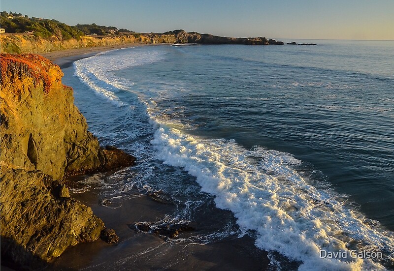 "Sonoma Sunset wave and beach" by David Galson | Redbubble
