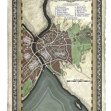 "Adopest City Map from Promise of Blood - Color" Art Print for Sale by ...