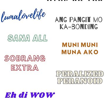 "Funny Filipino Phrases Sticker Pack" Sticker for Sale by The Cultured ...