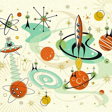 "Atomic Cats in Space ©studioxtine" Canvas Print for Sale by ...