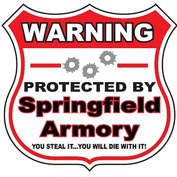 "Springfield Protected by Springfield" Sticker for Sale by gungifts ...