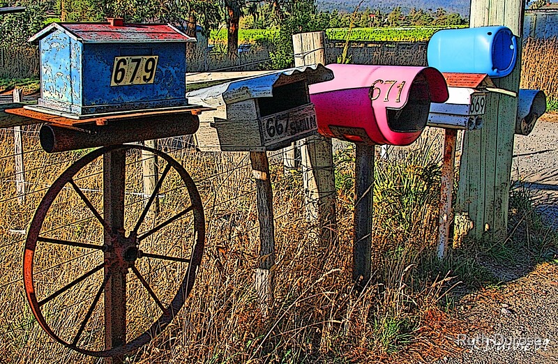 "Country Mailboxes - North East Tasmania" by Ruth Durose | Redbubble