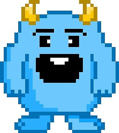"Little Blue Pixel Monster" by SueMcgrew | Redbubble