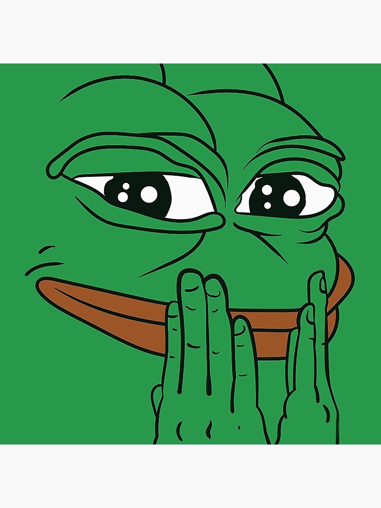 "Smiling Pepe" Sticker by Weeev | Redbubble