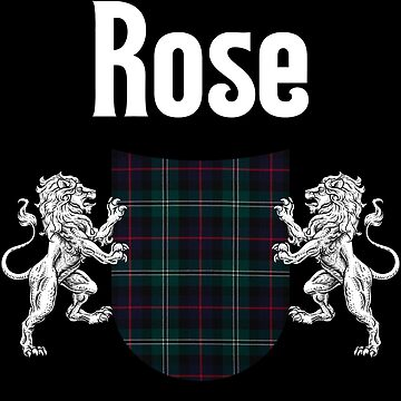 "Rose Clan Scottish Name Coat Of Arms Tartan" Sticker for Sale by ...
