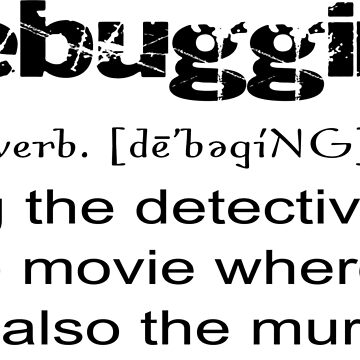 "Debugging Definition" Sticker for Sale by Mylecm | Redbubble