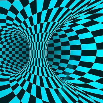 "Cyan Trippy optical illusion " Poster for Sale by Designs Of all kinds ...
