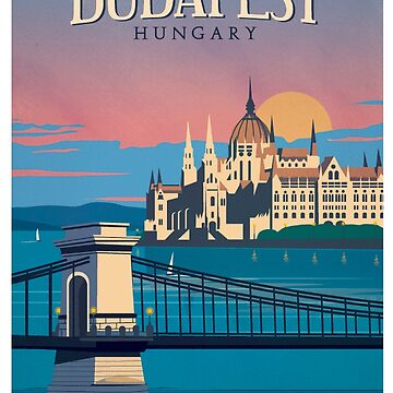 "BUDAPEST HUNGARY : Vintage Travel Advertising Print" Postcard for Sale ...