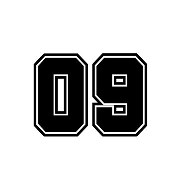 "09" Sticker for Sale by Gajaman Creations | Redbubble