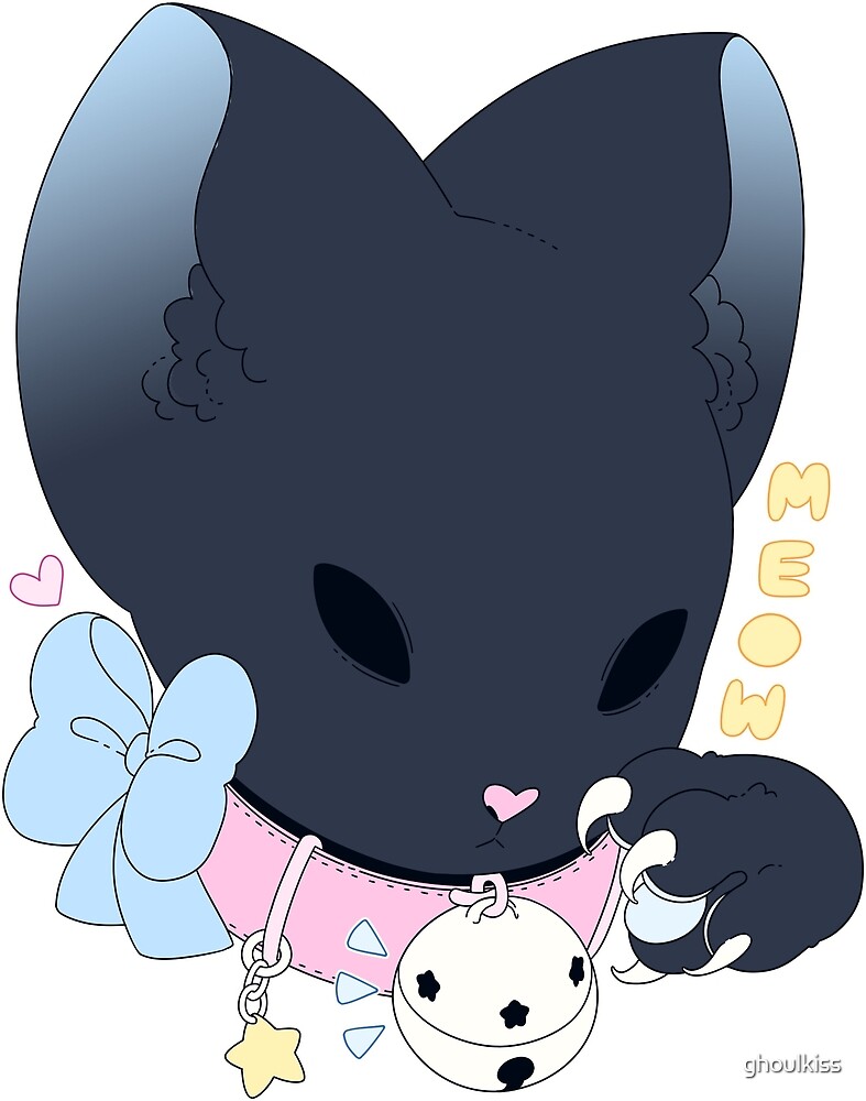 "MEOW - Black ver." by ghoulkiss | Redbubble