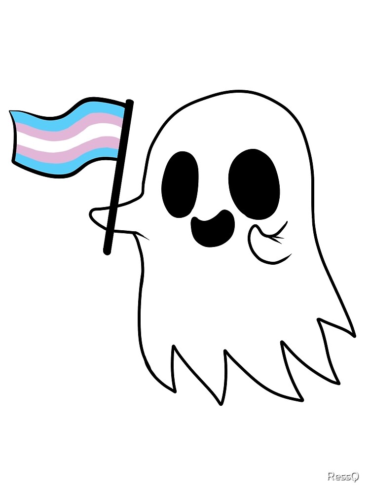 "Trans Pride Ghost" by RessQ | Redbubble