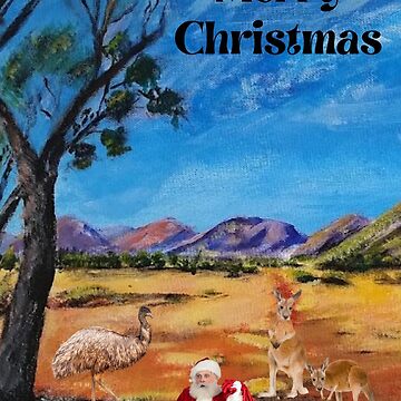 "Merry Christmas Australian Style - Original Art Christmas Design with ...