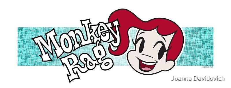 "Monkey Rag - Mitzi Smile And Logo" by Joanna Davidovich | Redbubble
