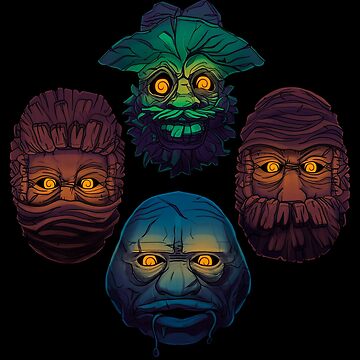 "Cabin Masks - Inscryption inspired design" Sticker by TheTeenosaur ...
