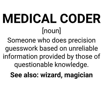 "Medical Coder Definition Noun" Sticker for Sale by StemCareers | Redbubble