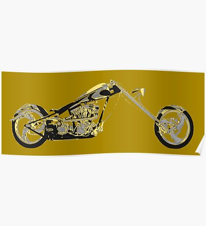Chopper Motorcycle: Posters | Redbubble