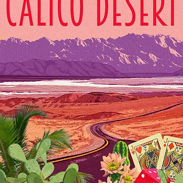 "Calico Desert Travel Poster" Postcard for Sale by kalihoff | Redbubble