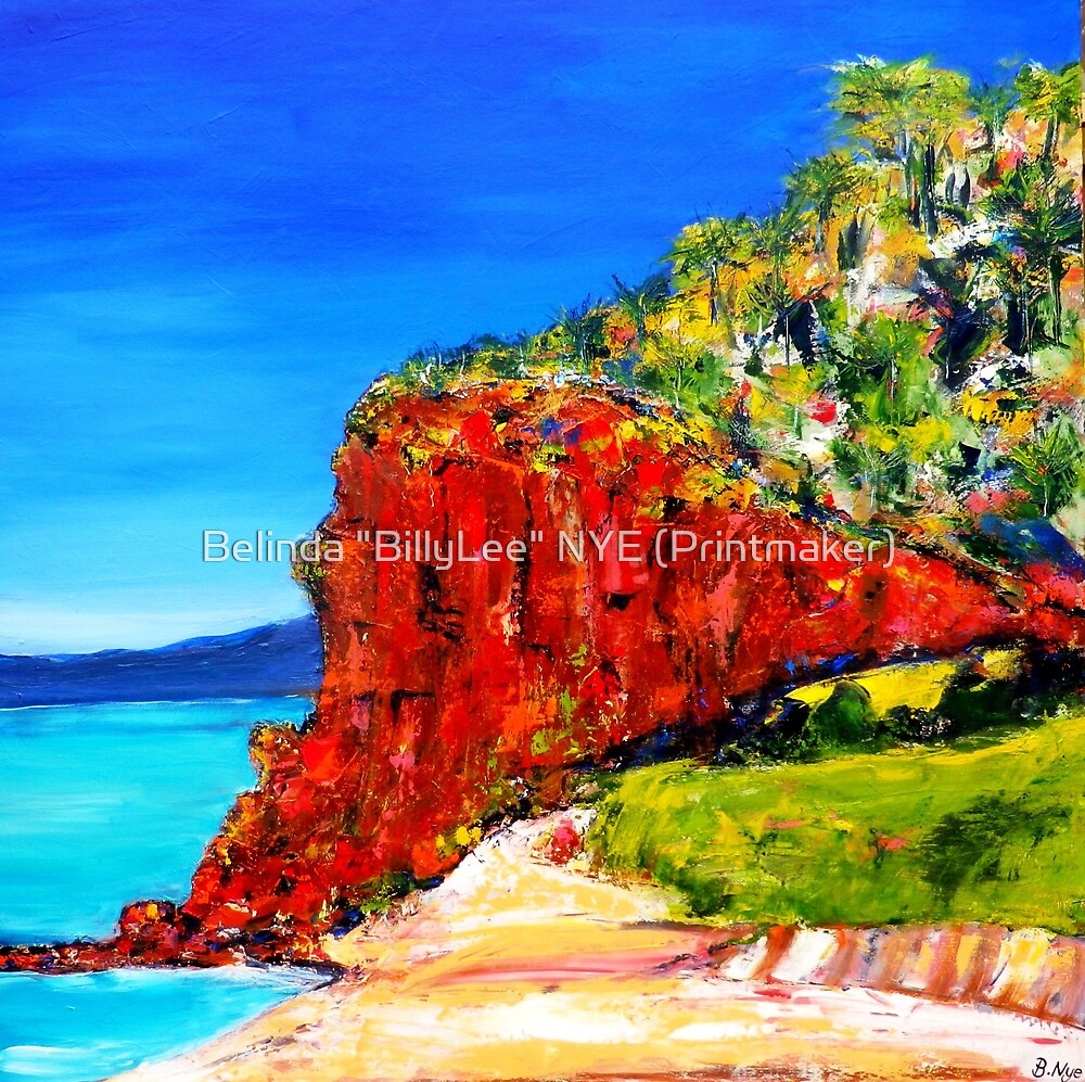 ""Red Bluff" Mornington Beach" by Belinda "BillyLee" NYE (Printmaker ...