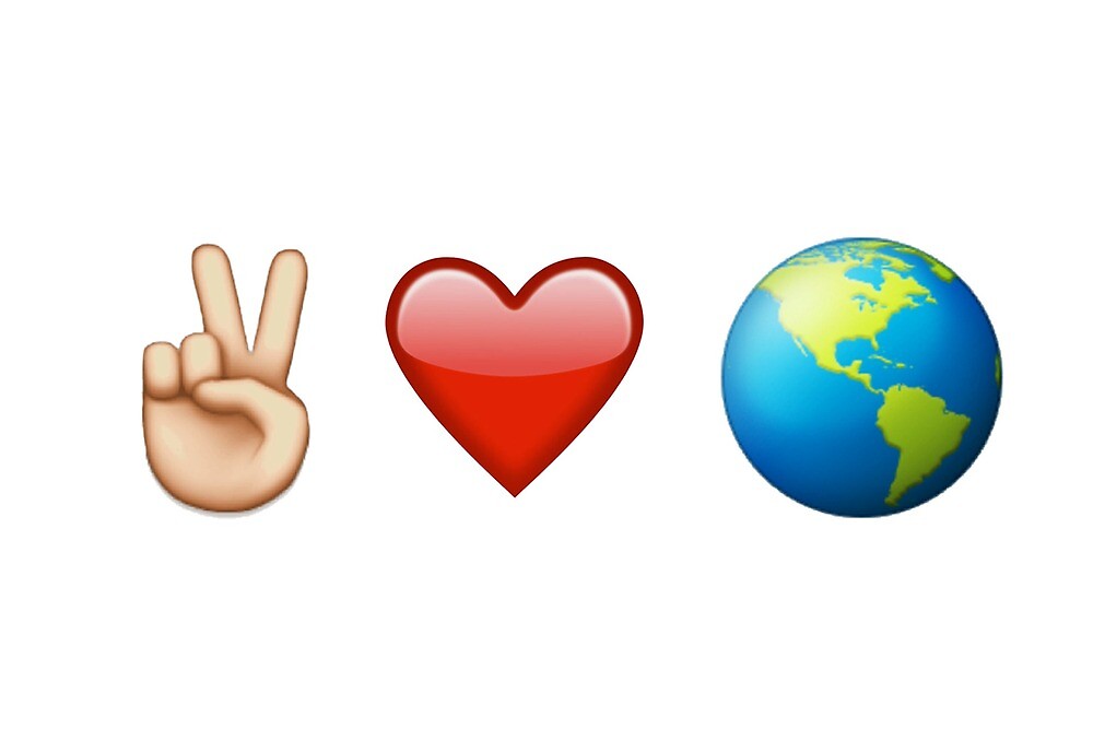 "Emoji - Peace Love on Earth" by popular | Redbubble