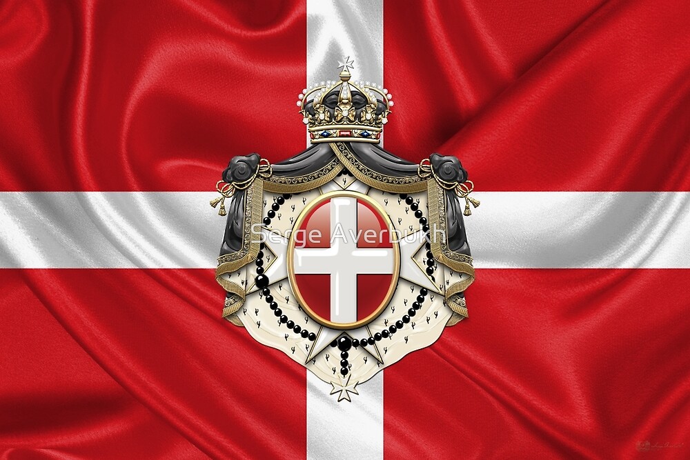 "Sovereign Military Order of Malta – SMOM Coat of Arms over Flag" by ...