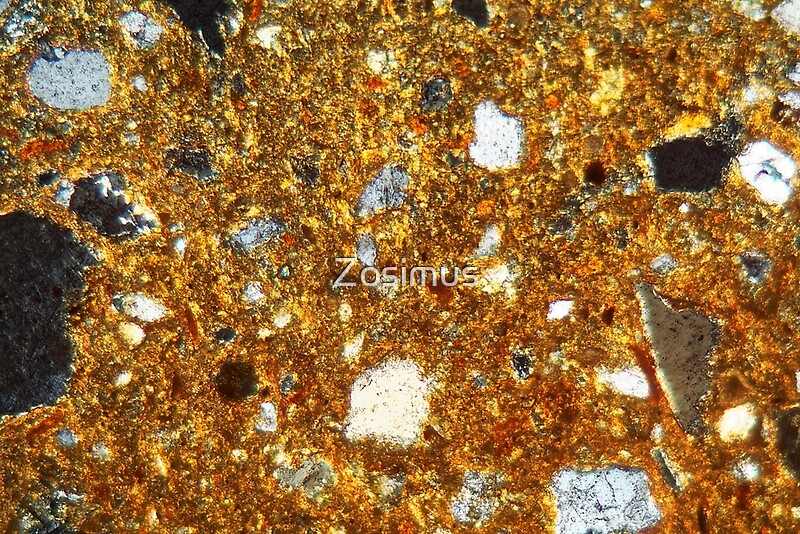 "Thin section of a brick under the microscope" by Zosimus | Redbubble