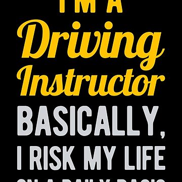 "Funny Driving Instructor" Sticker for Sale by artworkbyrihen | Redbubble