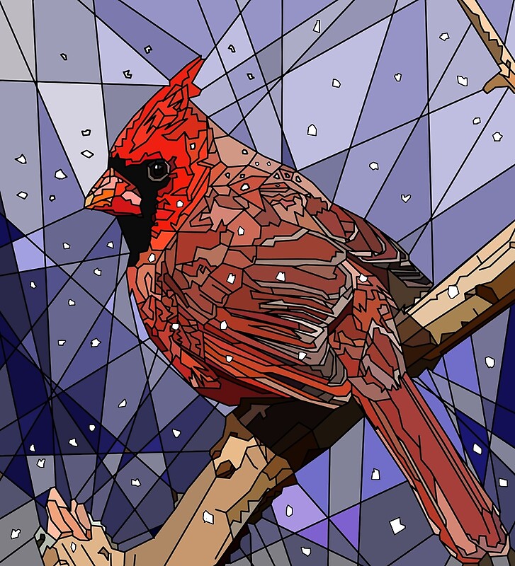 "Geometric Cardinal" by wonderwaffle | Redbubble